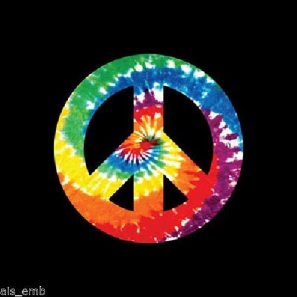 Tie Dye Peace Sign Background
