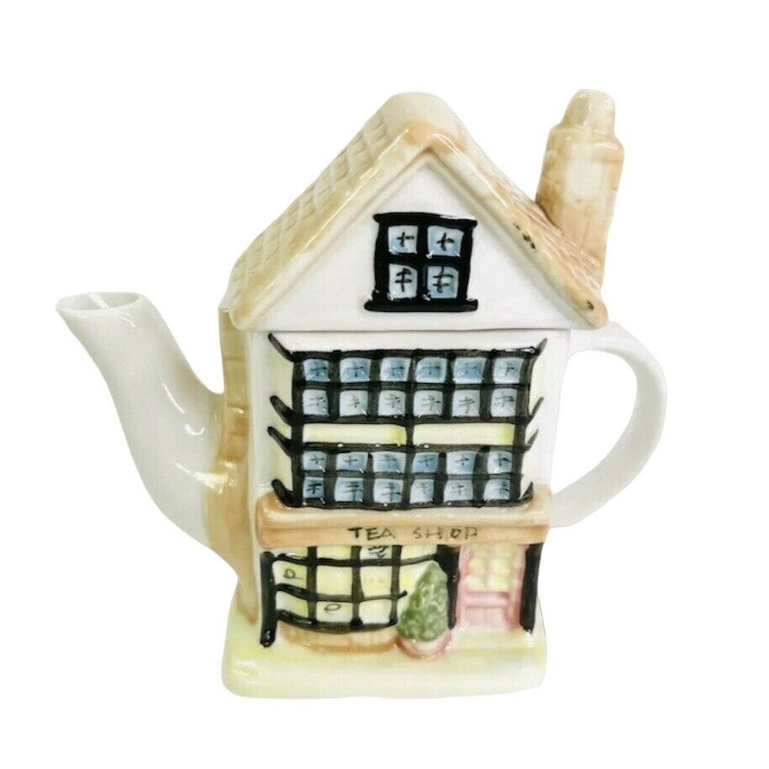 Vintage Tea Pot English Country Cottage Tea Shop Decorative 2 Cup 6" X ...