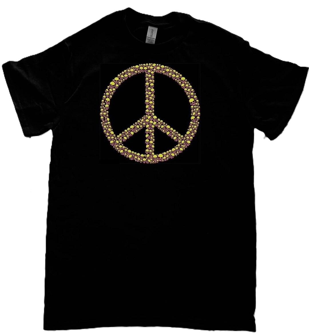 Peace Sign T Shirt, Skulls Peace Symbol (sweatshirt, Hoodie Available ...