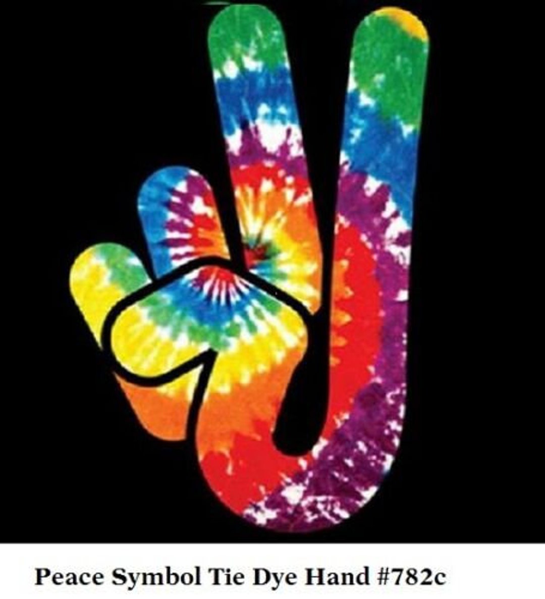 Rainbow Peace Sign Hand T Shirt Tie Dye Peace Symbol Fingers - Etsy