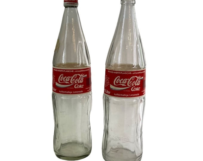 Coke Coca-cola Glass 1 Liter Bottles PFAND-WERT-FLASCHE Schutzmark ...