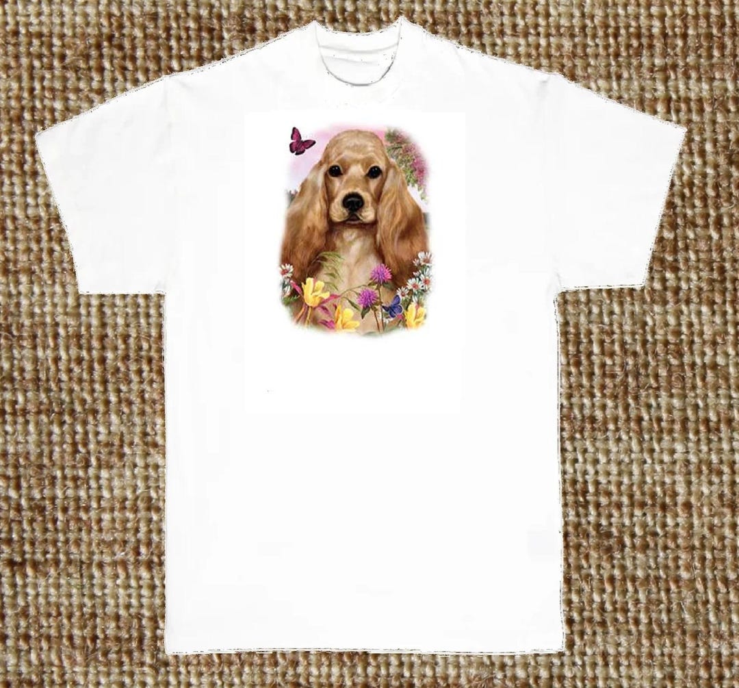 Cocker Spaniel T Shirt, Dog Floral (sweatshirt, Hoodie Available on ...