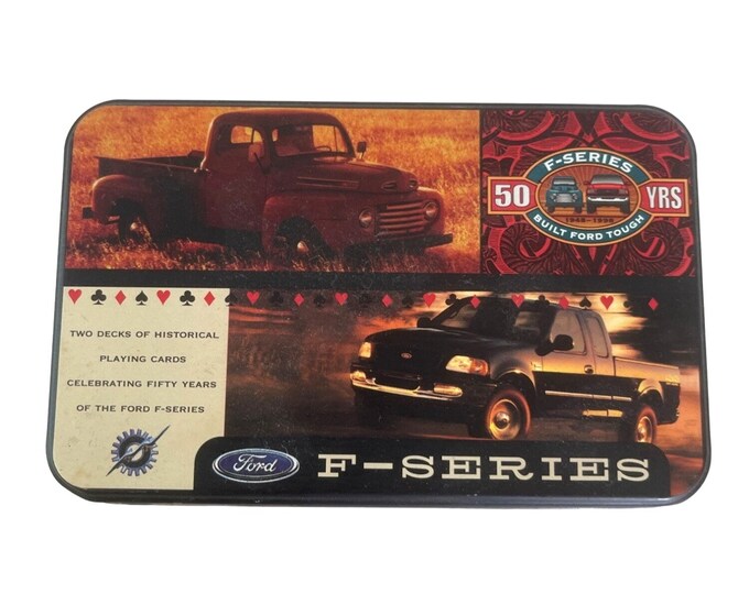 Ford Collector Tin Playing Card Deck Sealed F Series Celebrating 50 ...