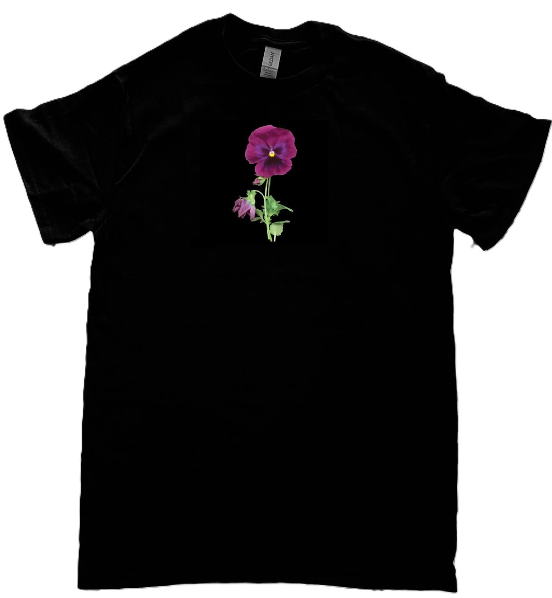 Purple Pansy T Shirt, Pansy Floral 3D Puff Ink sweatshirt, Hoodie ...