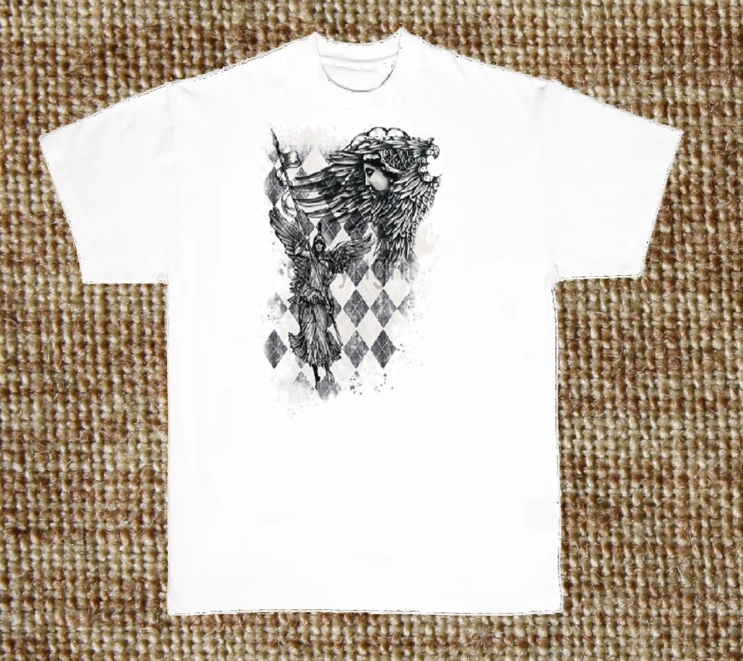 Camiseta con ángel heráldico, ángel heráldico de rombos sudadera con ...