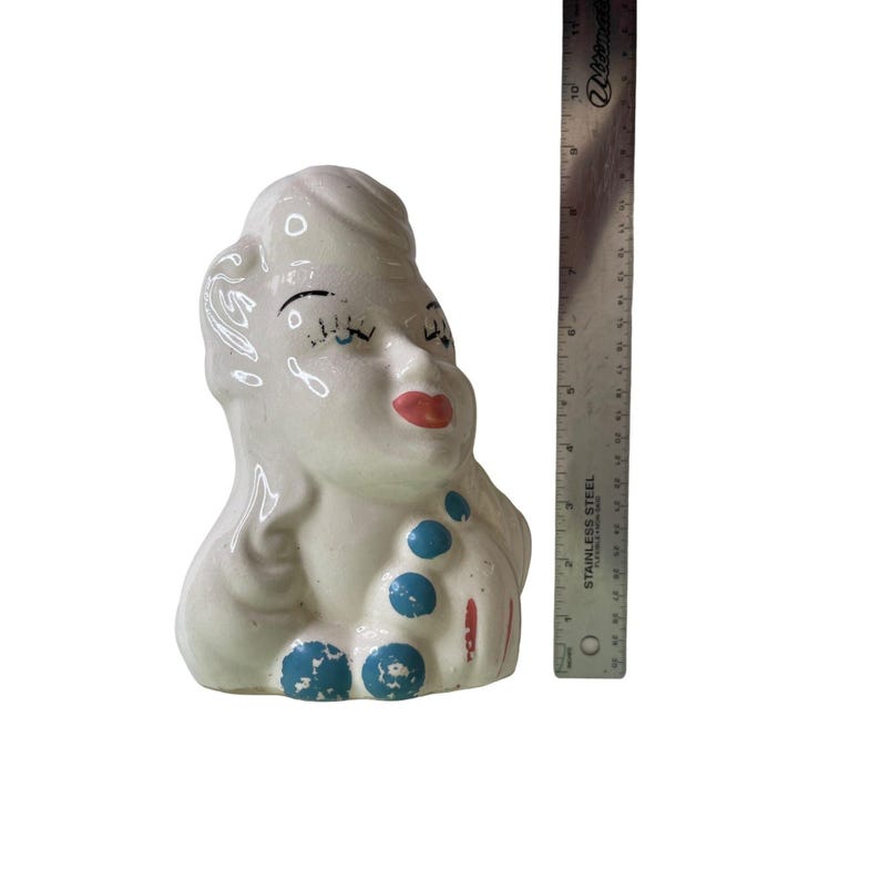 Vintage Lady Head Vase Glamour Girl 1940's Style Rock a Billy MCM Glam ...