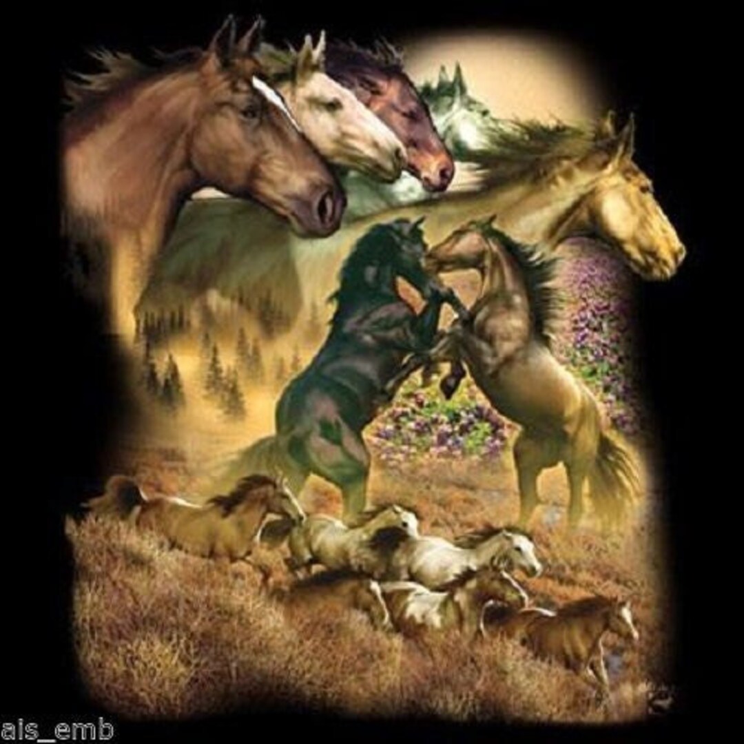 Wild Horse T Shirt, Mustang Herd, sweatshirt, Hoodie Available on ...
