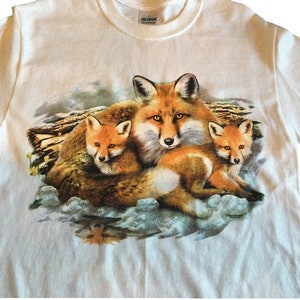 Fox T Shirt, Red Fox Family, (sweatshirt, Hoodie Available on Request ...