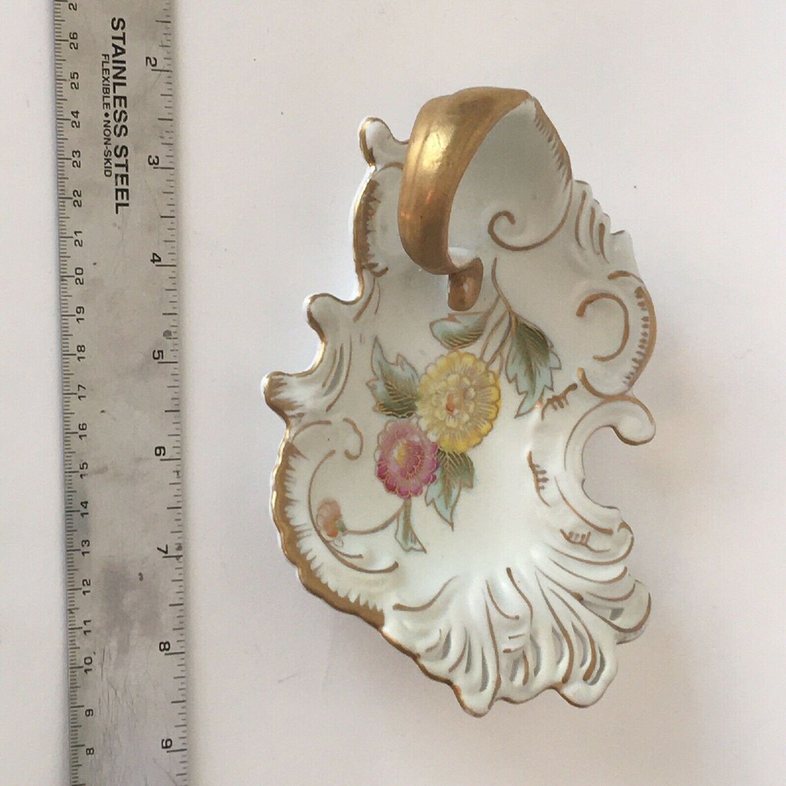 Antique German Nappy Dish Lemon Server Handle Bowl Leaf - Etsy