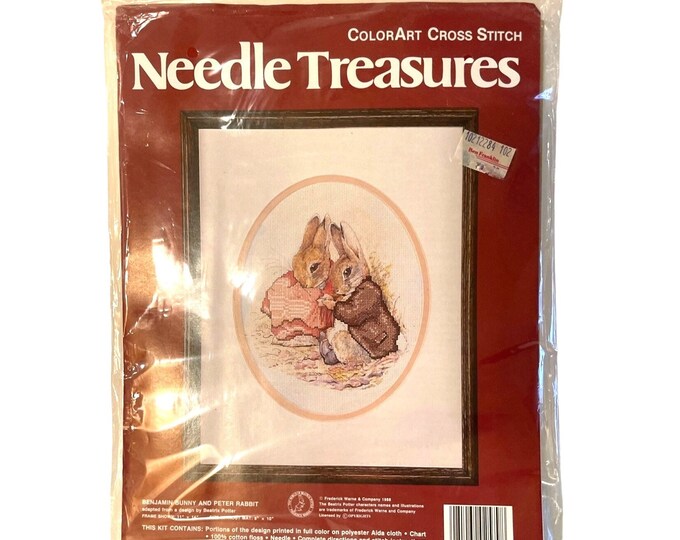 Needlepoint Kit Peter Rabbit and Benjamin Bunny Vintage 1988 Needle ...