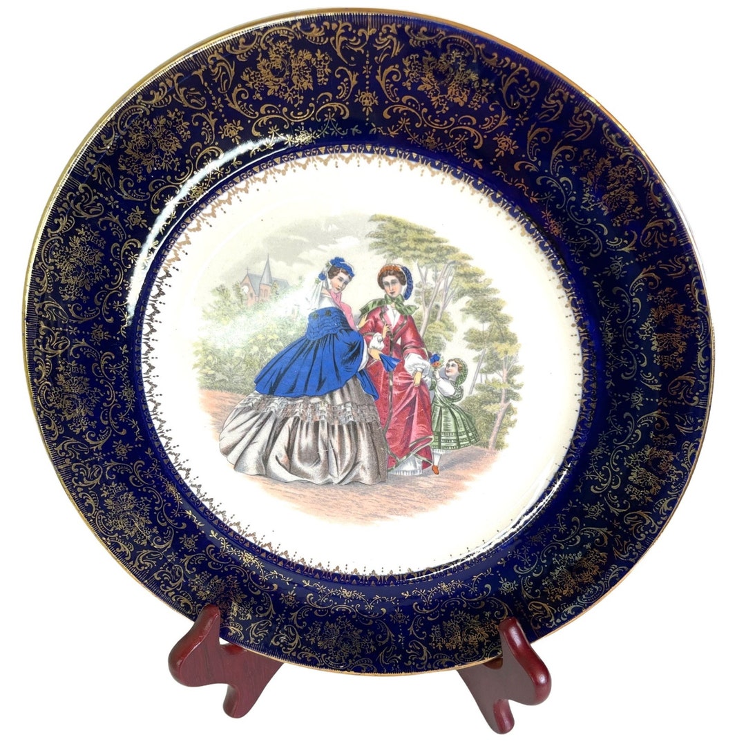Victorian Plate 1940's Salem China Co Porcelain Imperial Service Plate ...