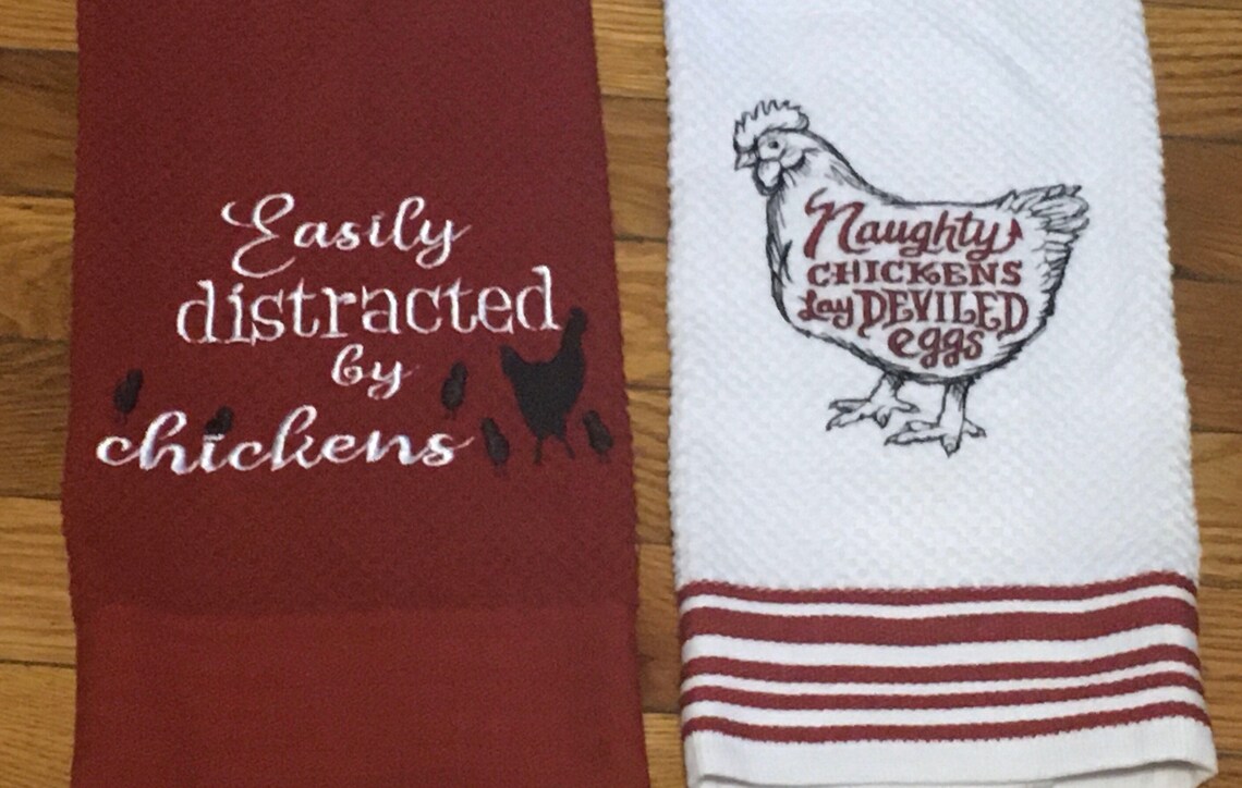 Chicken Themed Dish Towels - Etsy