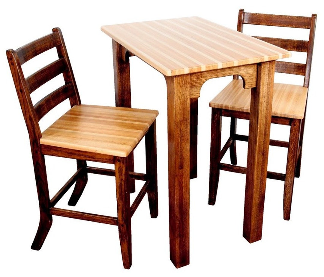 White Oak High Table and Chair Set by Bradley Brand - Made in USA Since ...