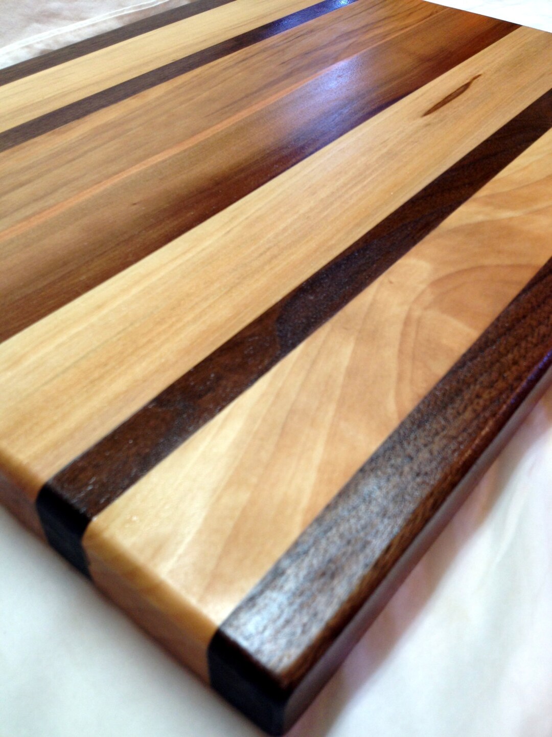 Hand-laid Walnut and Gum Cutting Board - Serving Board by Bradley Brand ...