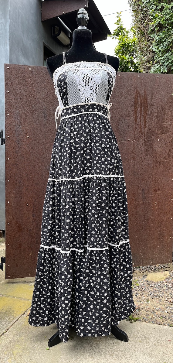 boho black sundress - Gem