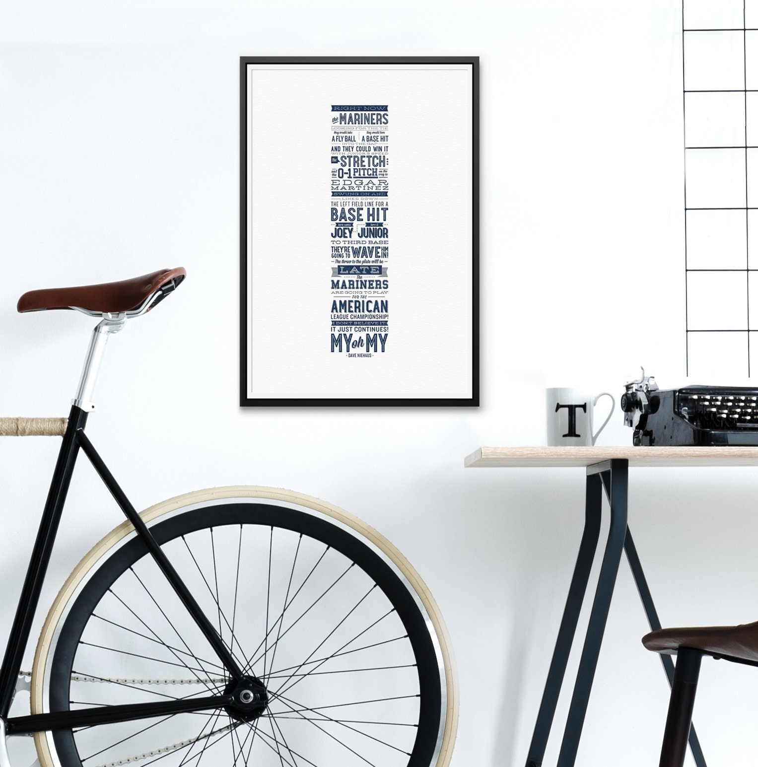 Letterpress Famous Quote Poster of Seattle Mariners Dave Niehaus ‘my Oh ...