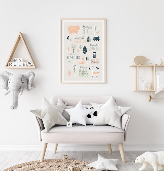 Kids Quotes Poster Forest | Etsy