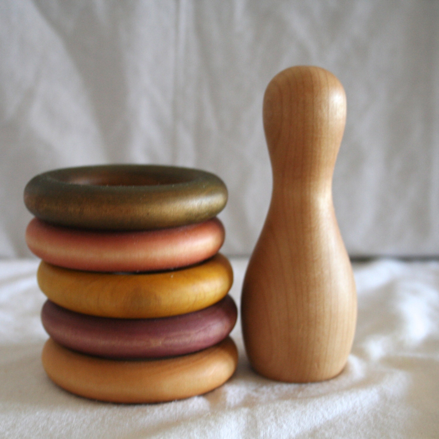 Wooden Bowling Pin Stacker small Essential Montessori | Etsy