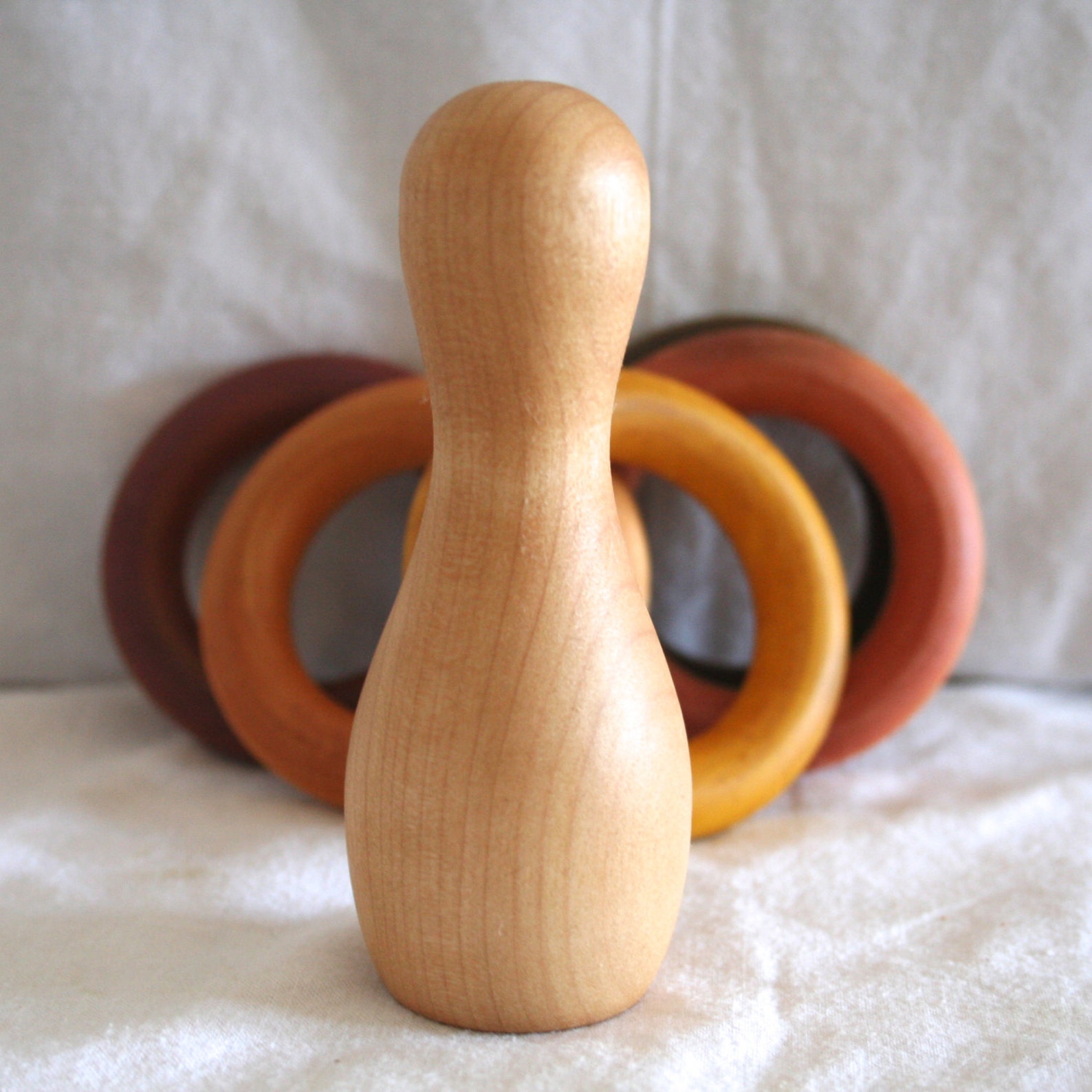 Wooden Bowling Pin Stacker small Essential Montessori | Etsy