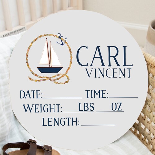 Baby Name Sign Newborn and Birth Announcement Sign Wood - Etsy