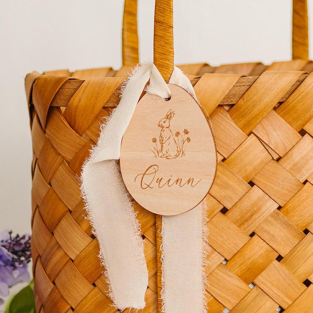 Easter Basket Name Tags, Personalized Easter Basket Tags, Personalized ...