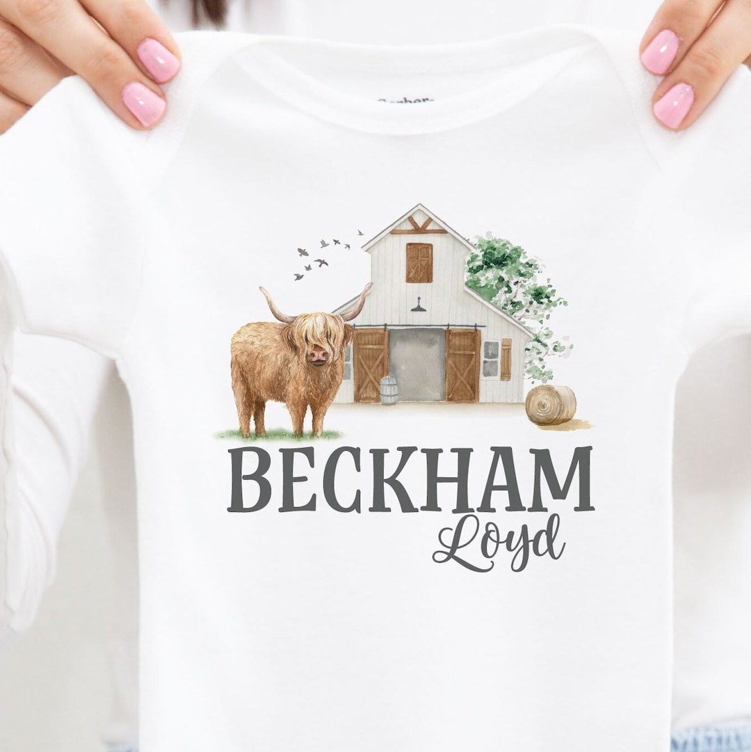 Baby Boy Cow Onesie®, Personalized Onesie®, Newborn Outfit, Cow Toddler ...