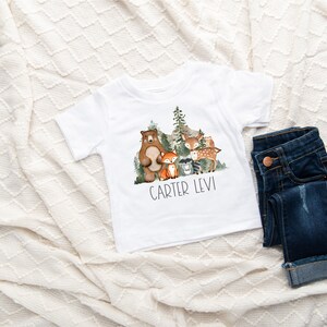 Personalized Woodland Onesie®, Woodland Animal Onesie®, Hello World ...