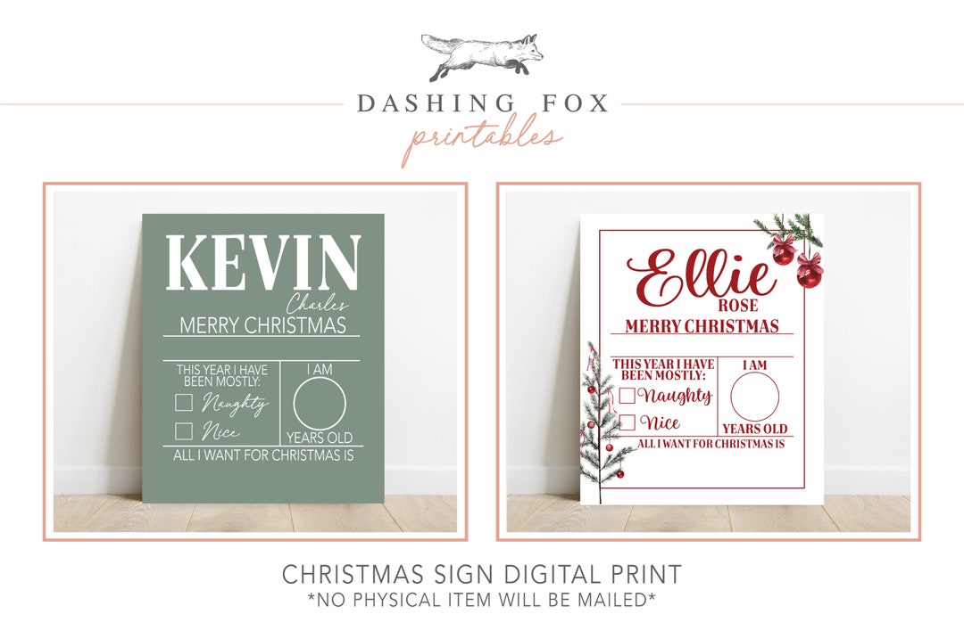 Christmas Sign Printable, Reusable Christmas Photo Prop, Christmas ...