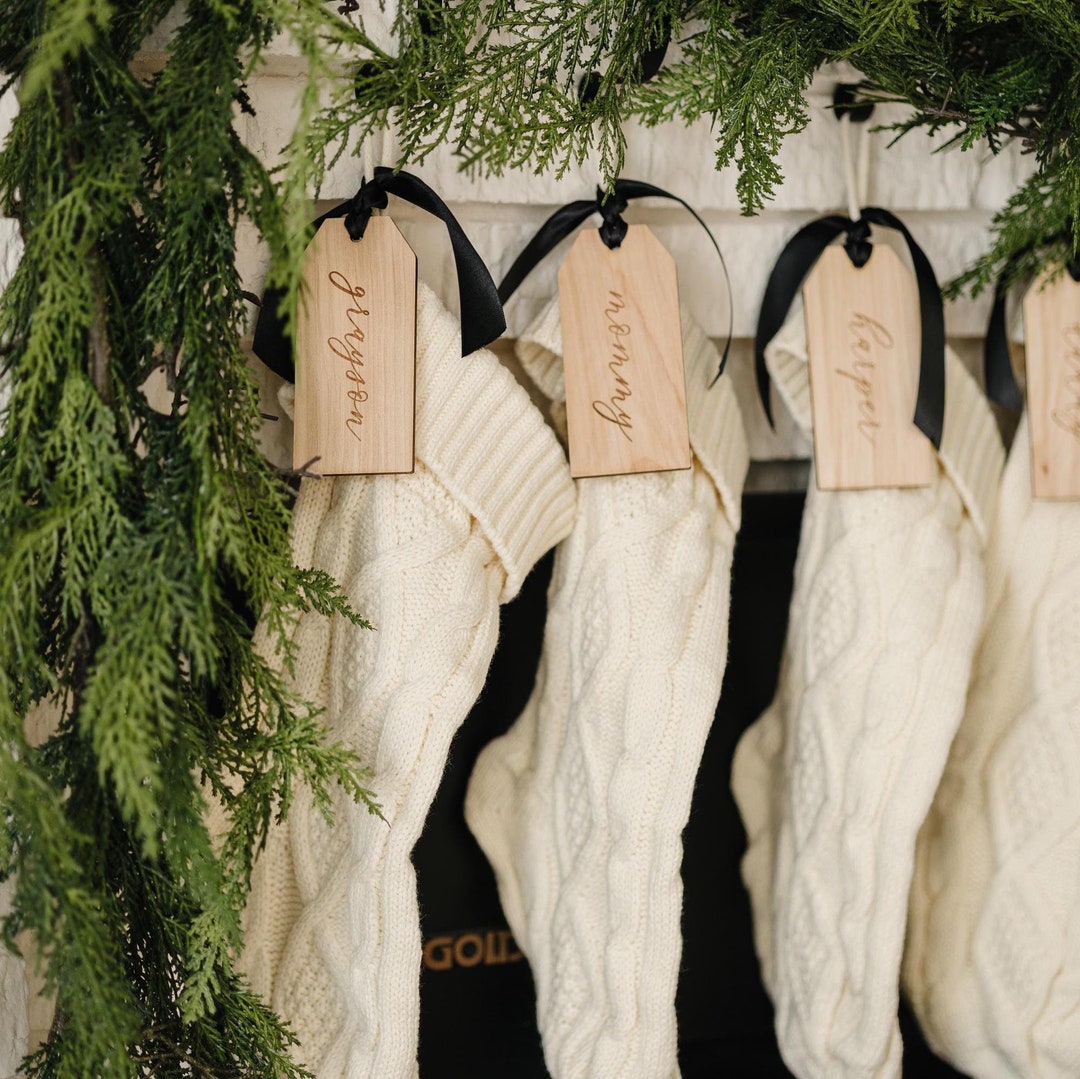 Stocking Name Tags, Personalized Stocking Tags, Christmas Stocking Tags ...