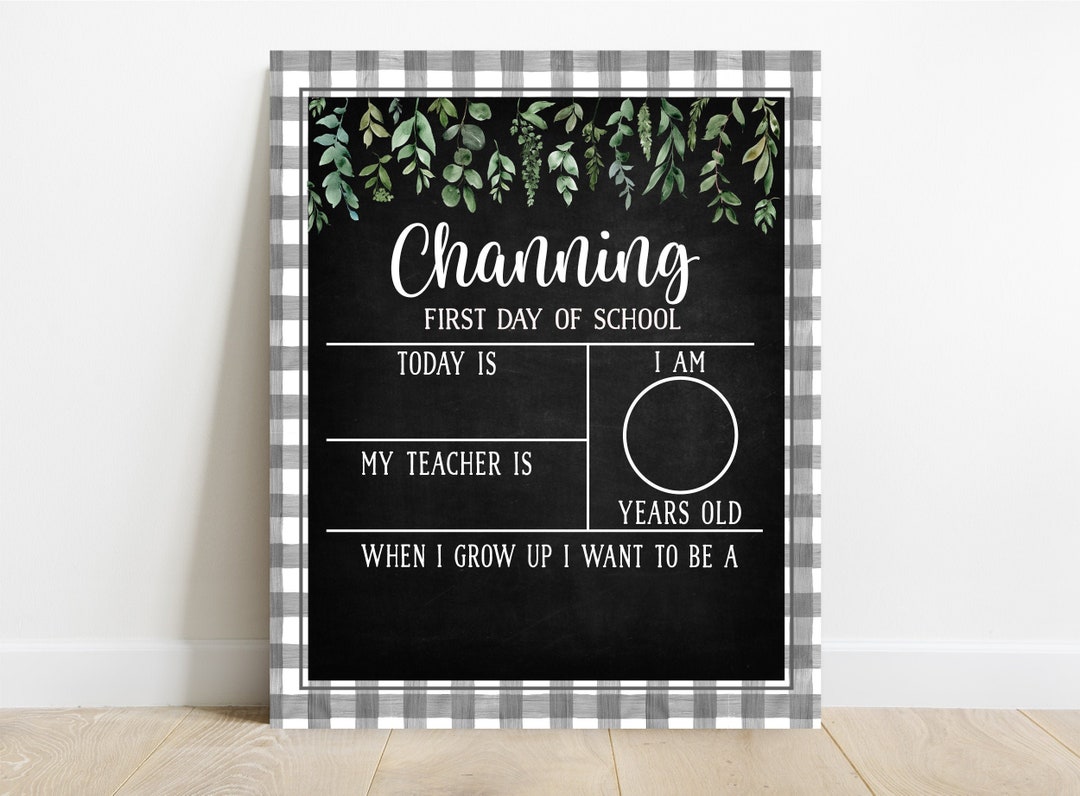 Rustic Back to School Sign, First Day of School Sign, Reusable School ...