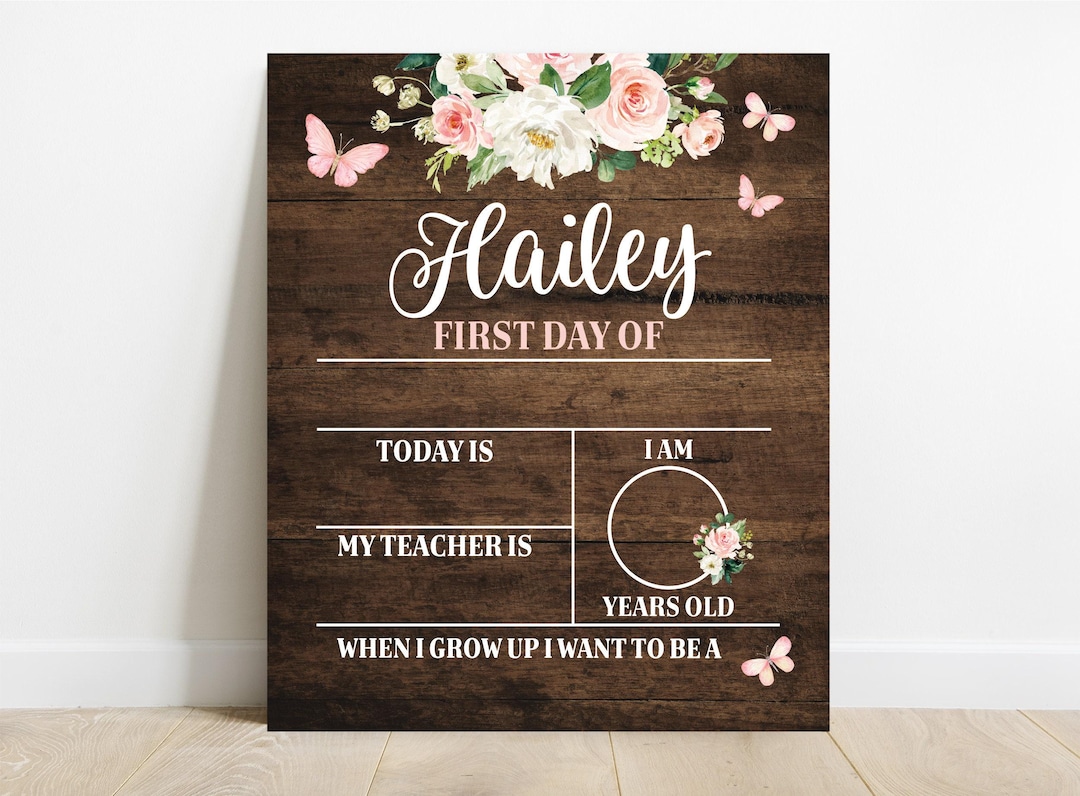 First Day of School Sign, Back to School Sign, Reusable School Sign ...