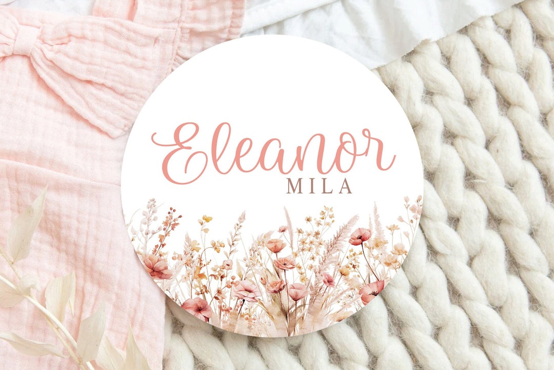 Wildflower Baby Name Sign, Wild Flower Nursery Sign Decor, Wildflower ...