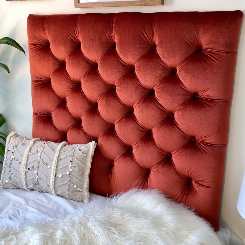 Dorm Room Twin Upholstered Headboard in Ruby Red Diamond - Etsy