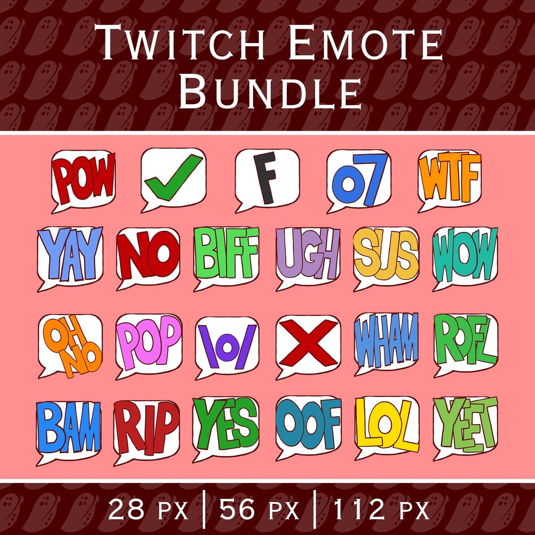 Twitch Emote Word Bubble Mega Bundle - Etsy