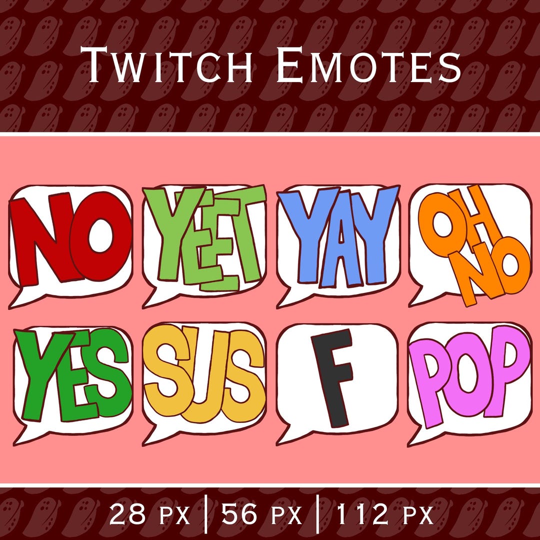 Twitch Emote Word Bubble Bundle 2 - Etsy