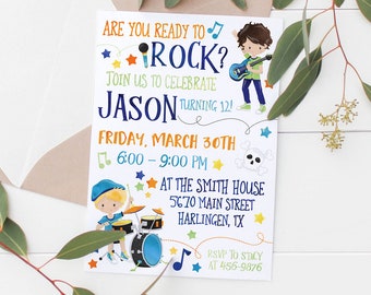 Boy Band Party Invitation - Etsy