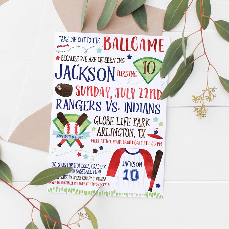 Baseball Invitation - Etsy