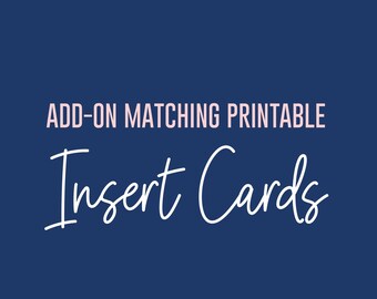 Matching Custom Insert Cards Digital or Printed - Etsy