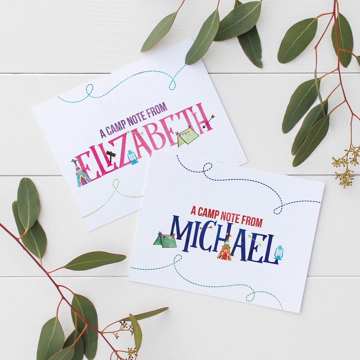 Printable Kids Girls Stationery Kids Camp Cards Kids Camp Stationery ...