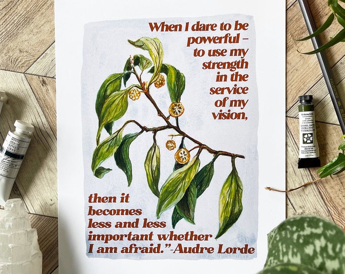 Audre Lorde Print: When I Dare to Be Powerful, Feminism Poster - Etsy