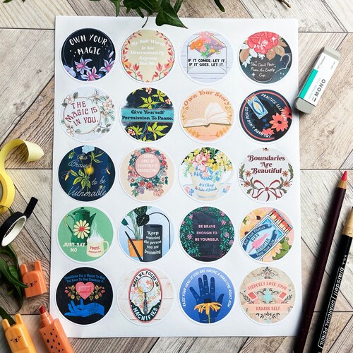 Self Care Sticker Set: Laptop Stickers Self Care Kit Grow - Etsy
