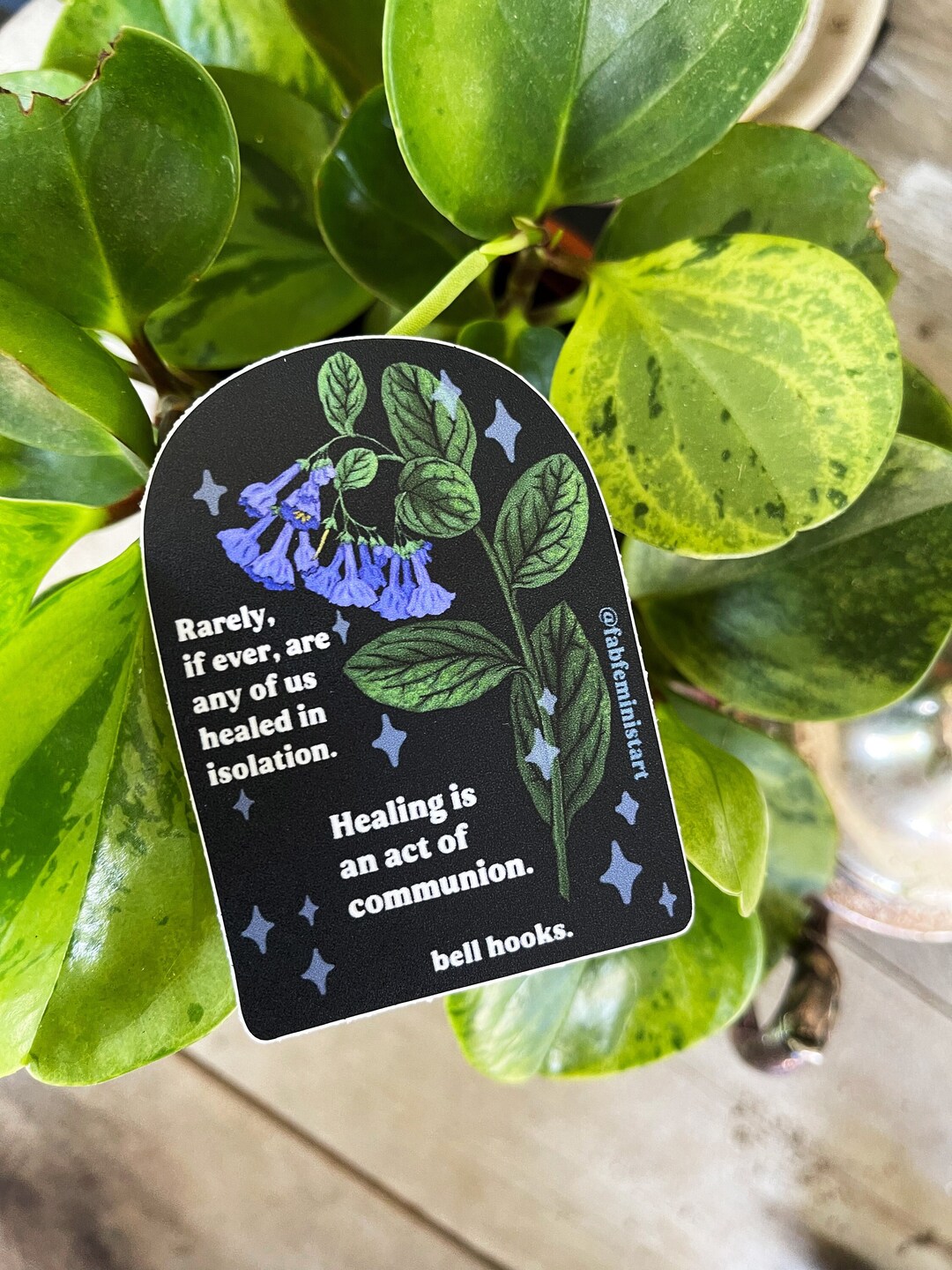 Feminist Sticker: Bell Hooks, Healing is an Act of Communion - Etsy