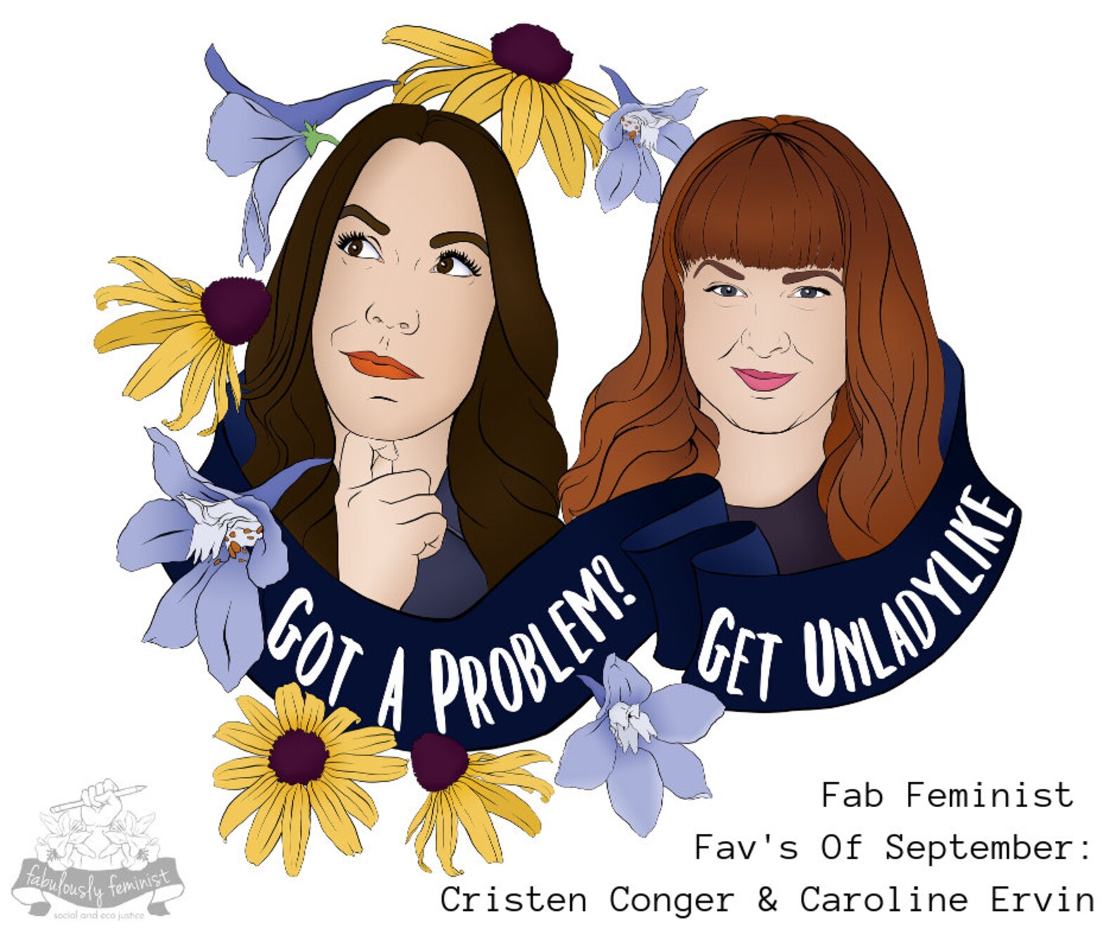 Feminist Print: Unladylike Cristen Conger Caroline Ervin - Etsy