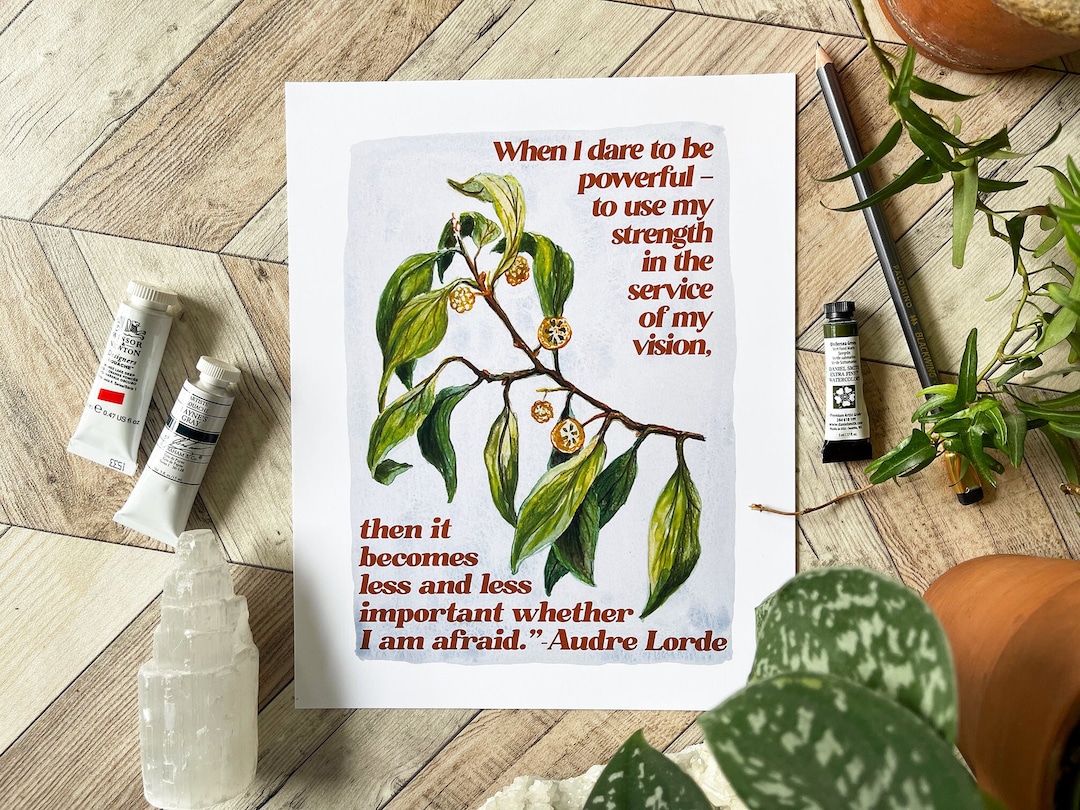 Audre Lorde Print: When I Dare to Be Powerful, Feminism Poster - Etsy