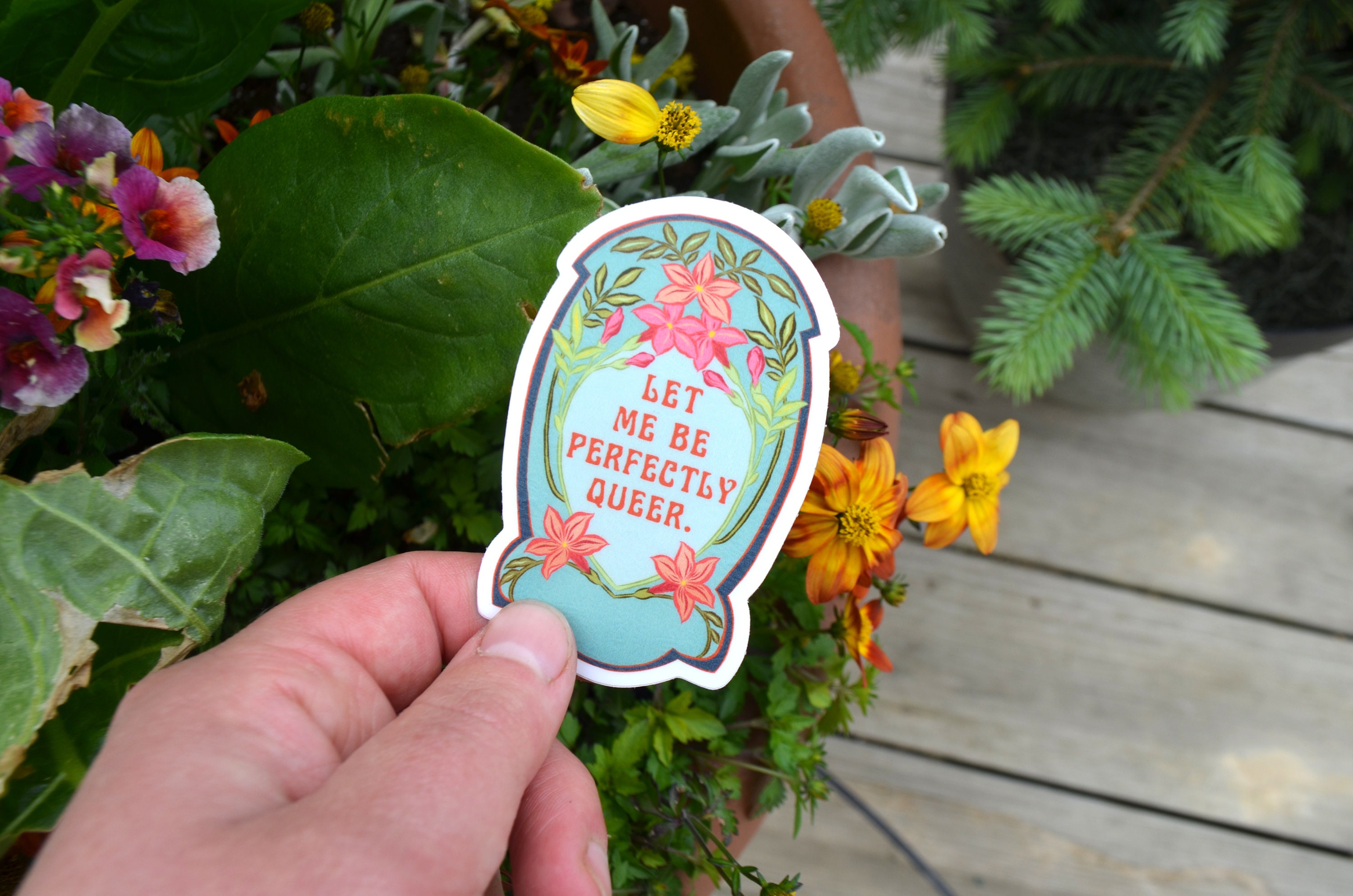 Let Me Be Perfectly Queer: lgbtq sticker queer pride queer | Etsy