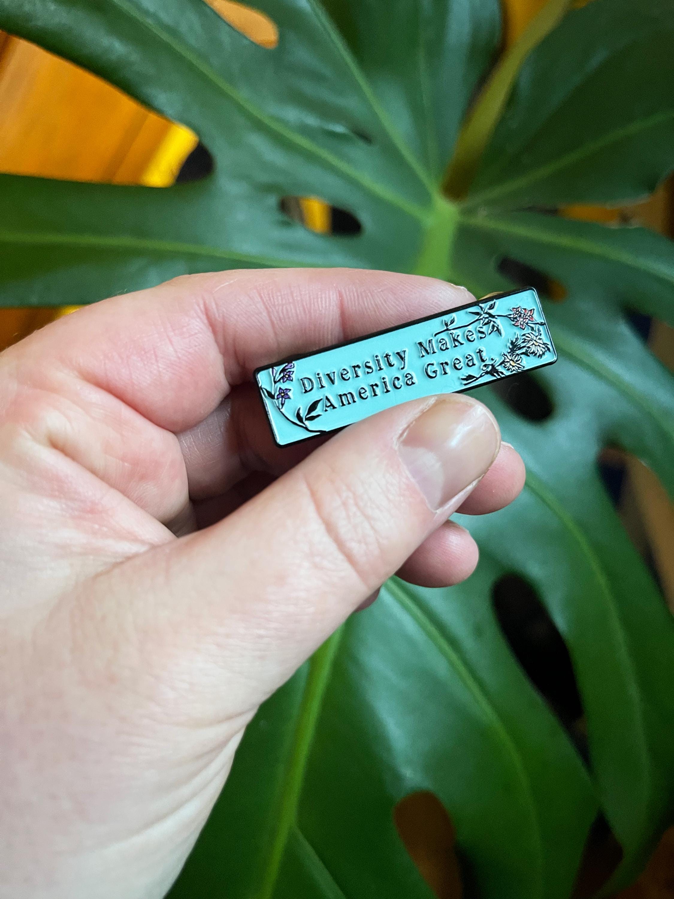 Feminist Enamel Pin: Diversity Makes America Great, Enamel Pin, Self ...