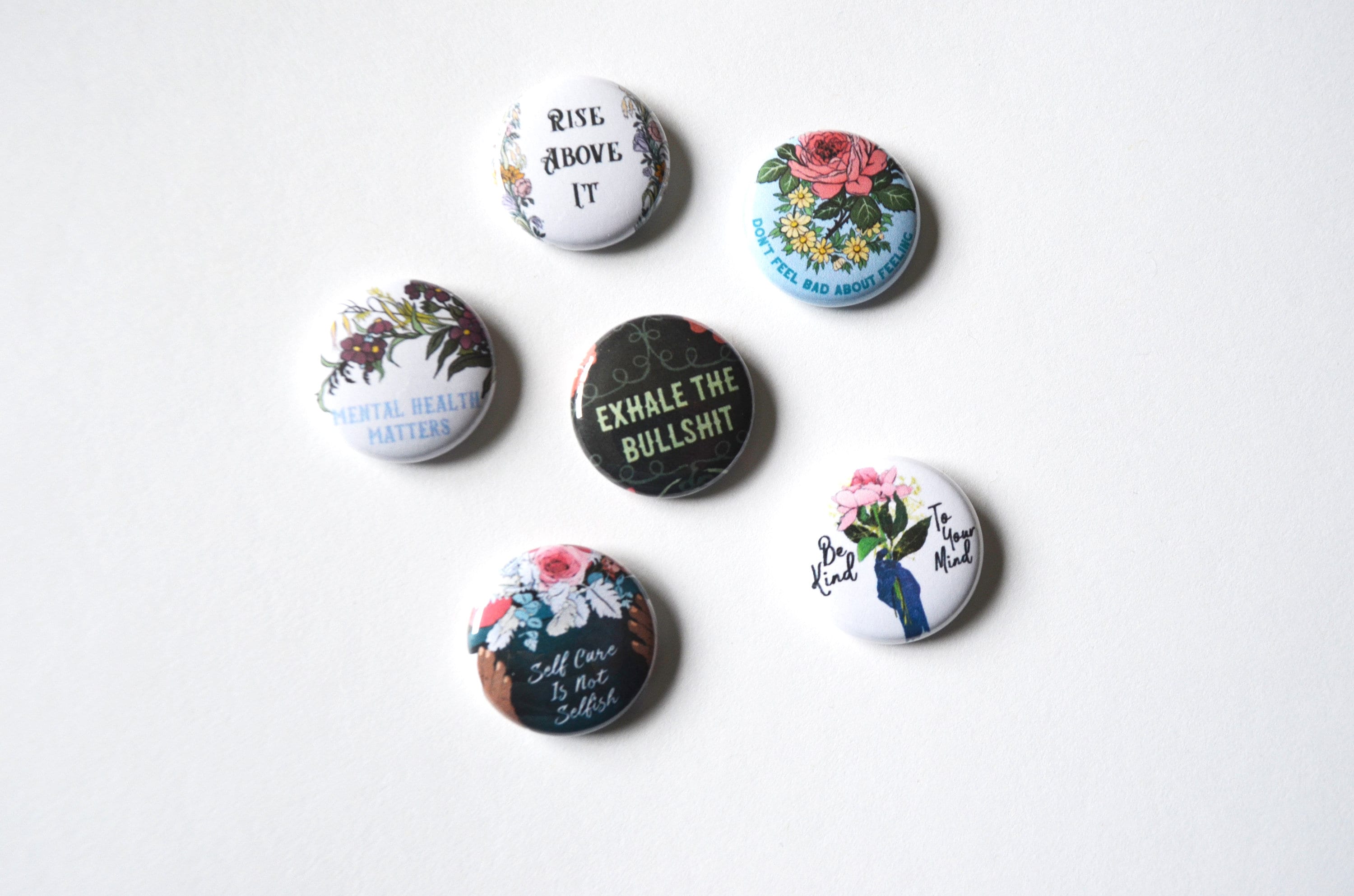 Mental Health Pin Set: 1 Pin Set Self Care is Not - Etsy