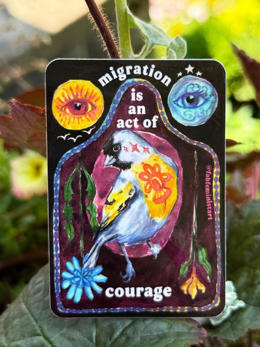 Feminist Stickers: Migration is an Act of Courage - Etsy