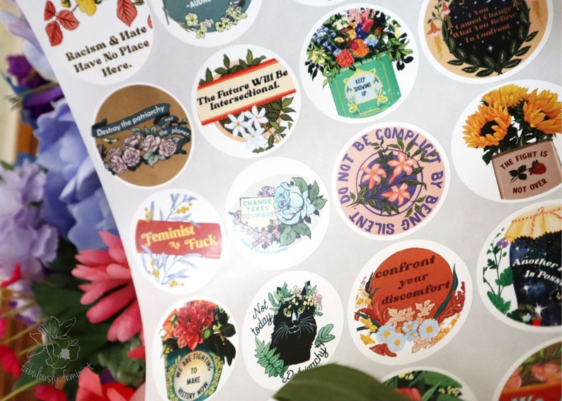 Feminist Sticker Set: We Are the Changemakers, Intersectional Feminist ...