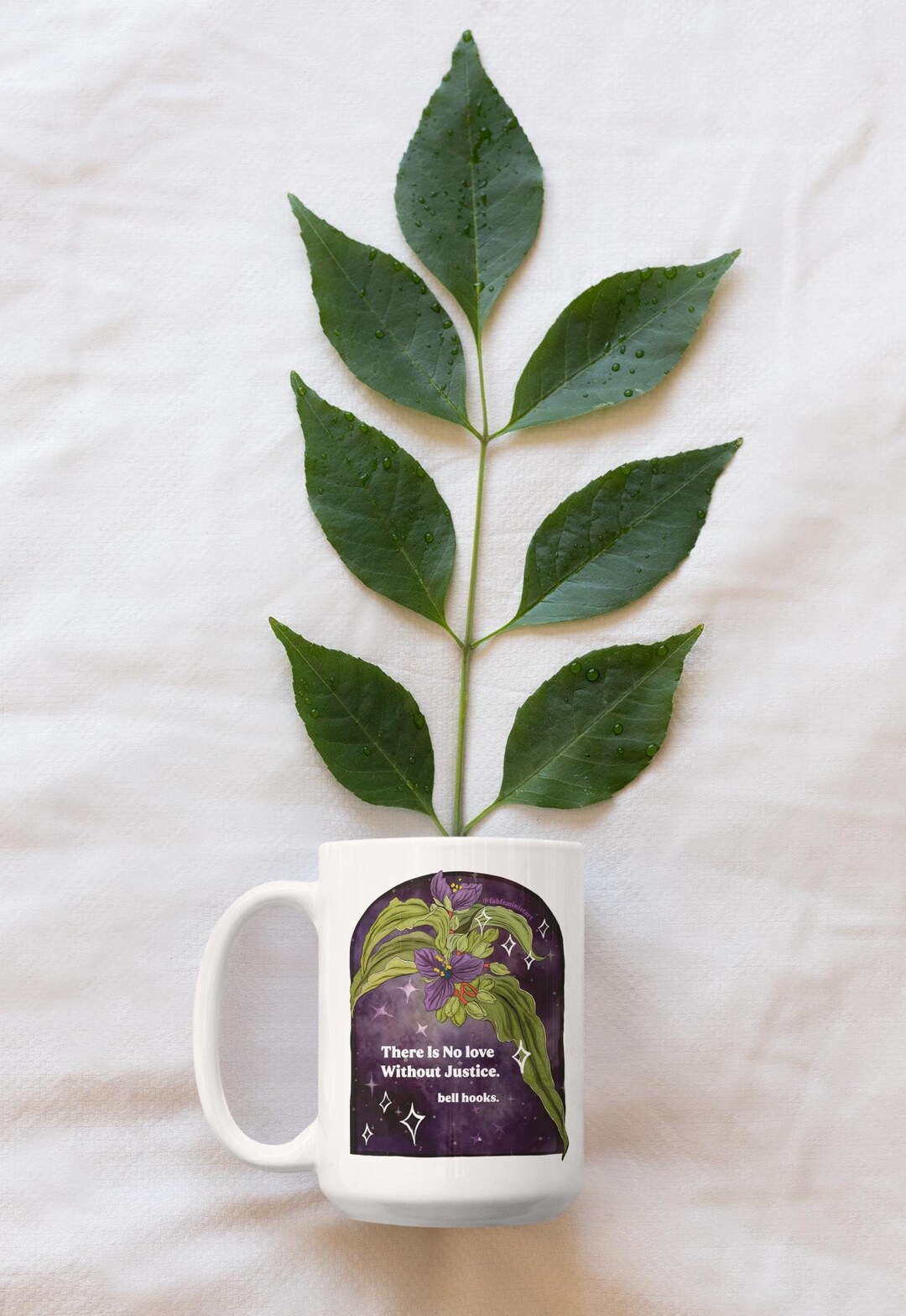 Equality Tea Mug: Bell Hooks Feminist Quote, No Love Without Justice ...